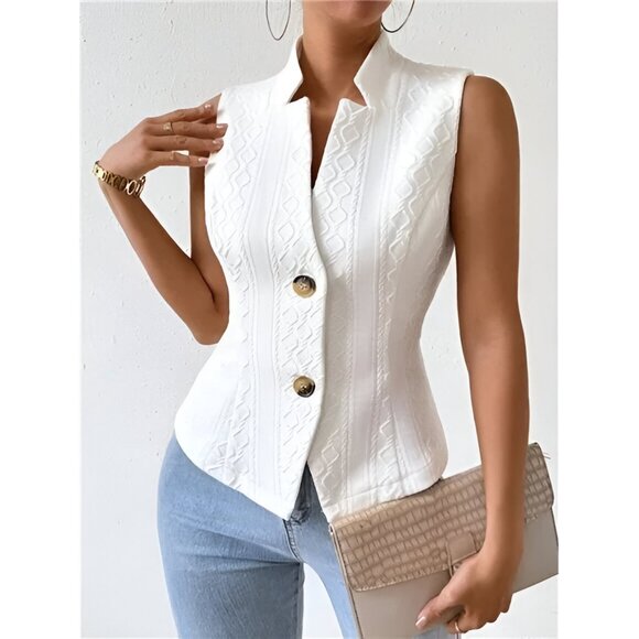 Jackets & Coats | Solid Color Jacquard Suit Vest | Poshmark